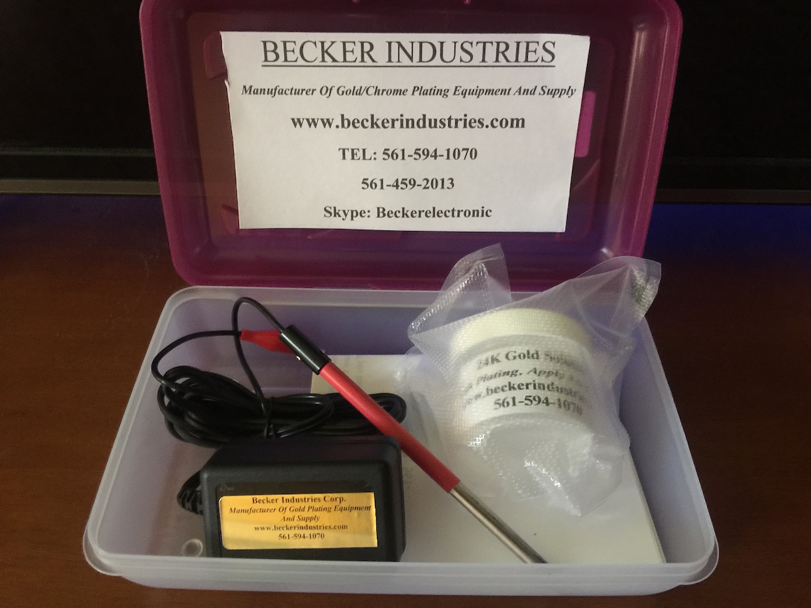 24K Gold Plating Kit: Jewelry Electroplating Machine, Includes 24K Gold ...