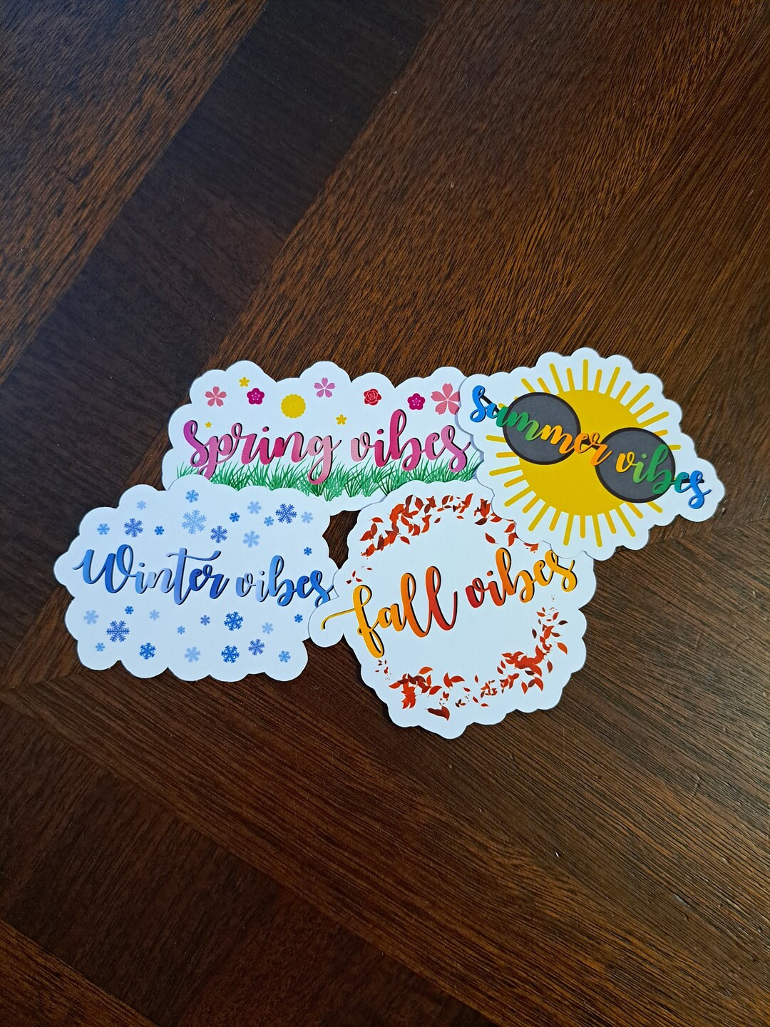 Four Seasons Stickers - Spring, Summer, Fall, Winter Vibes - Etsy