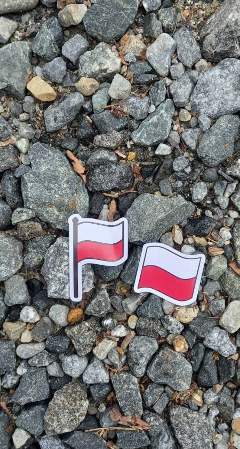 Polish Flag Sticker - Polska Flaga - Red and White - Poland - Water ...