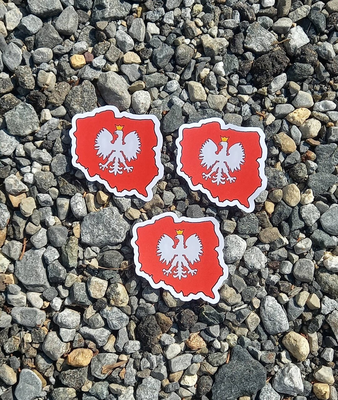 Poland Sticker With Eagle/orzeł - Red & White - Polish Sticker - Water ...