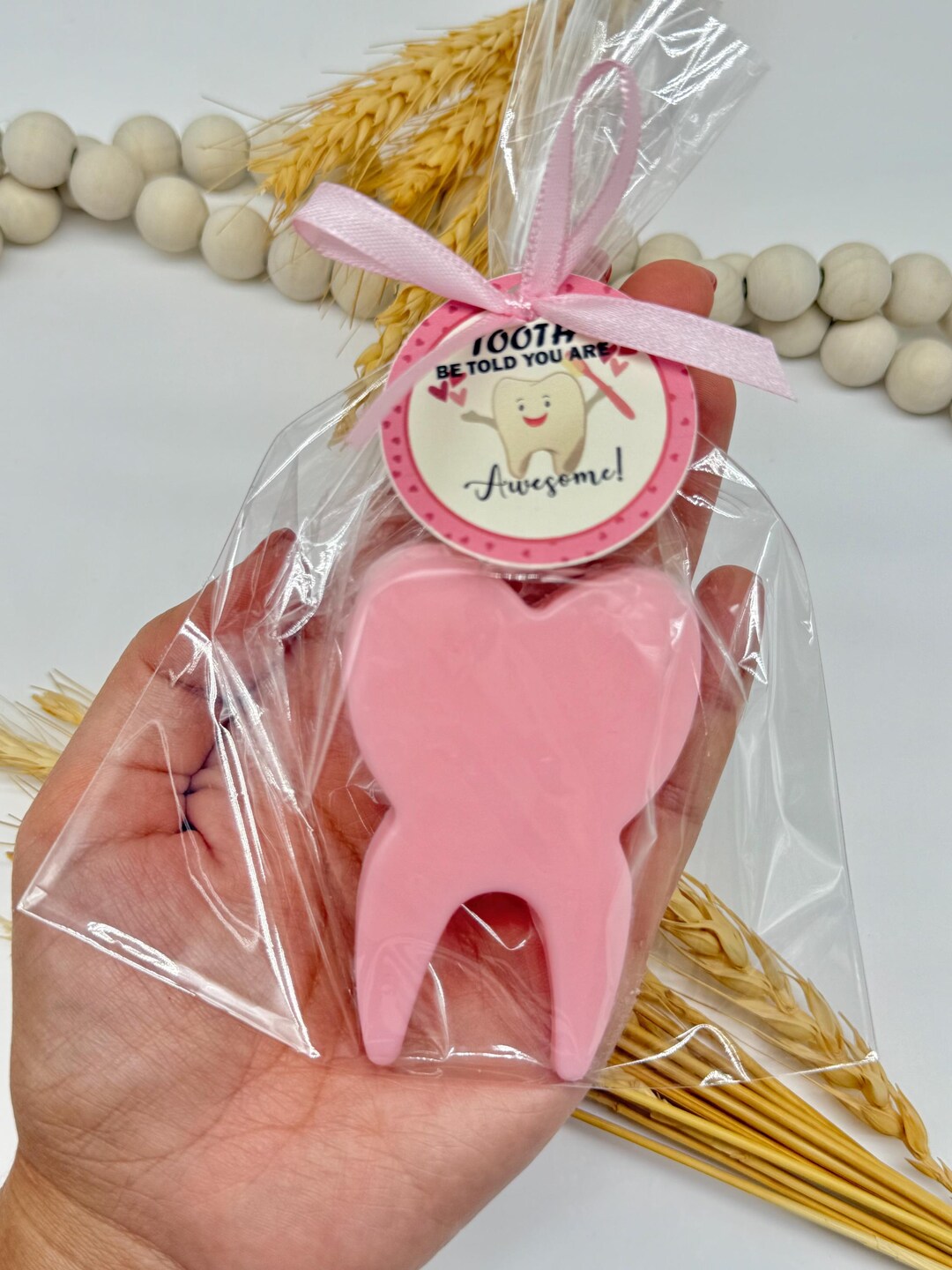 Tooth Soap Favors: Baby Powder Scented Goat Milk Soap, Personalized Tag ...