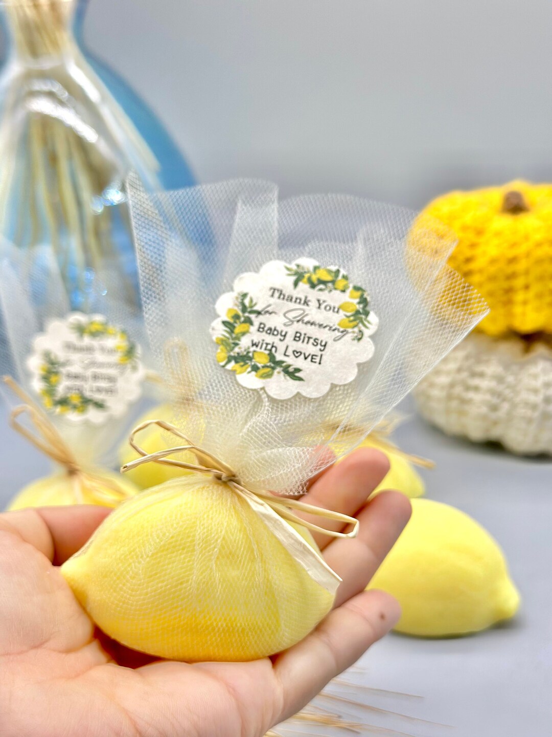 Big Lemon Soap Baby Shower Favors, Lemon Scented Soap Party Favors ...