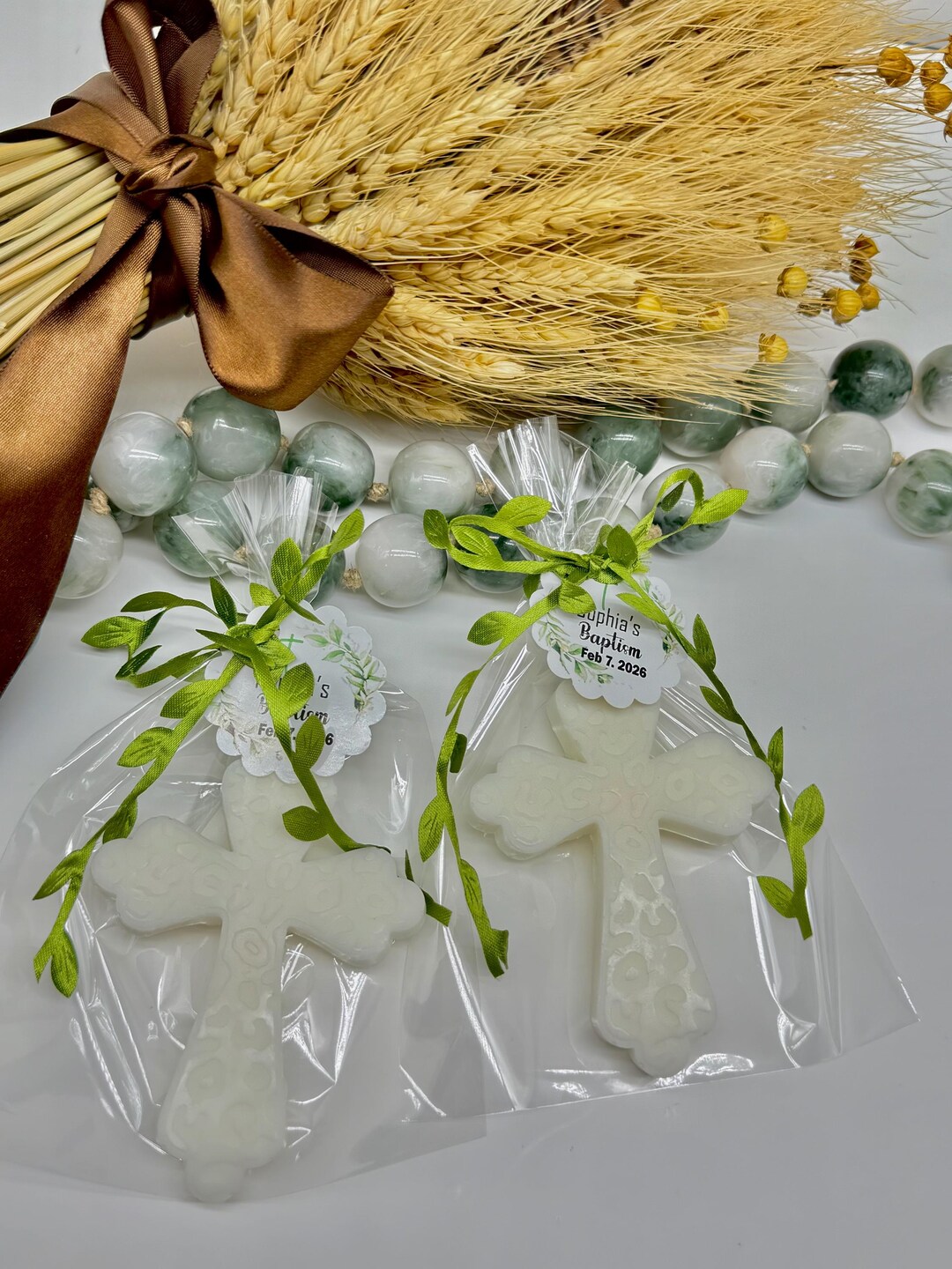 Elegant White Cross Soap Favors for Baptism Christening or First ...