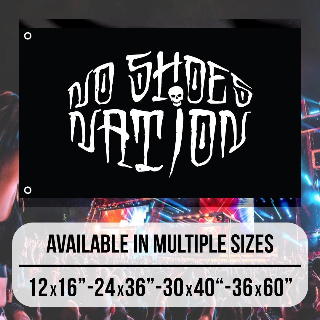 No Shoes Nation Double-sided Rave Flag, Festival Banner, EDM Totem ...