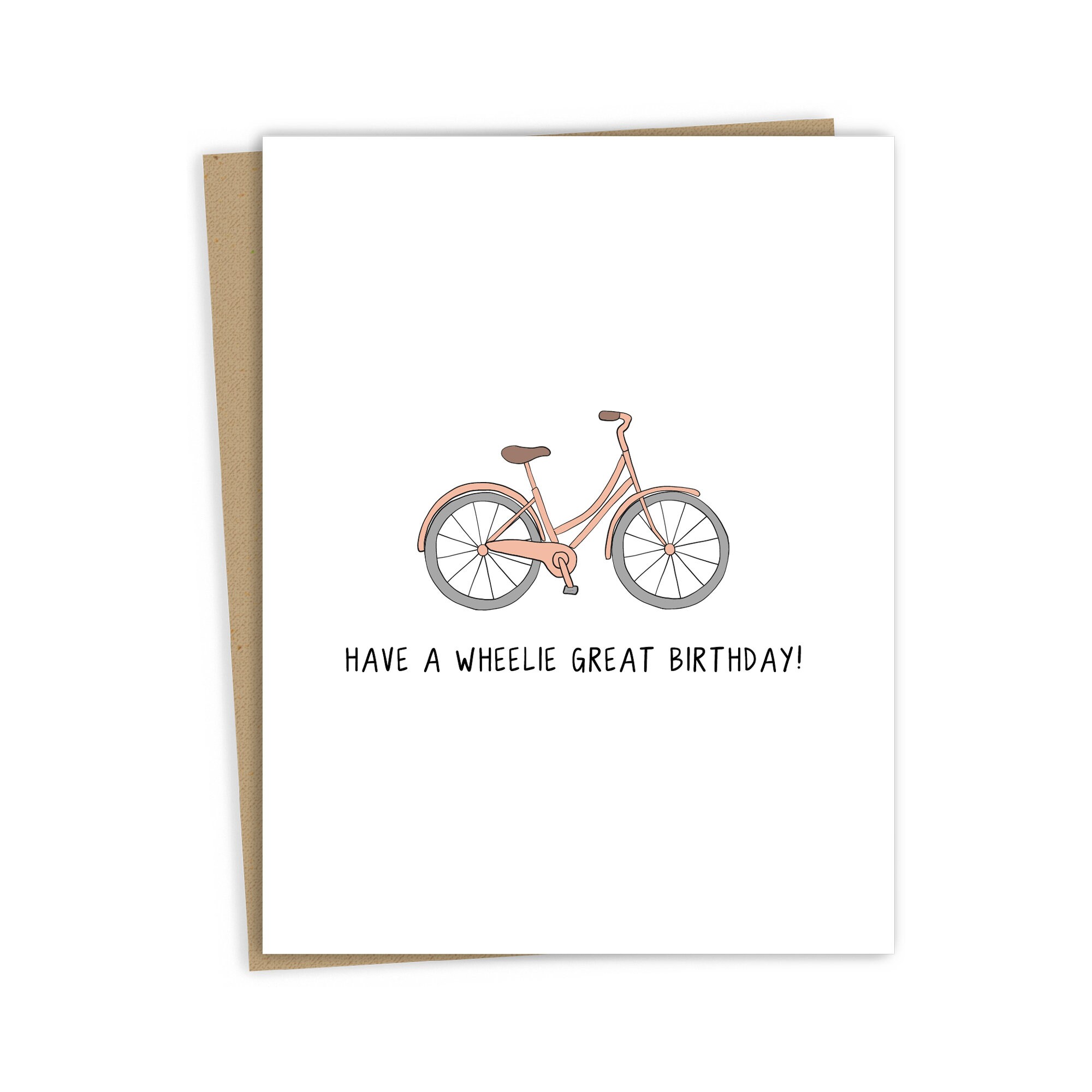 Happy Birthday Card have a Wheelie Great Birthday Funny Bday Card for ...