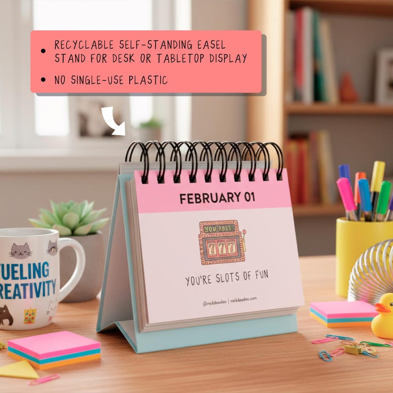 Rockdoodles A Pun A Day Perpetual Calendar | Funny Calendar Day to Day ...