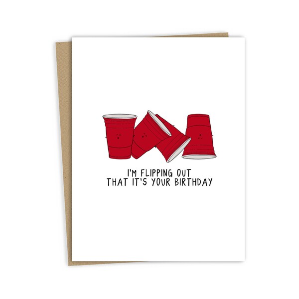 Funny Flipping Out Birthday Card - Etsy