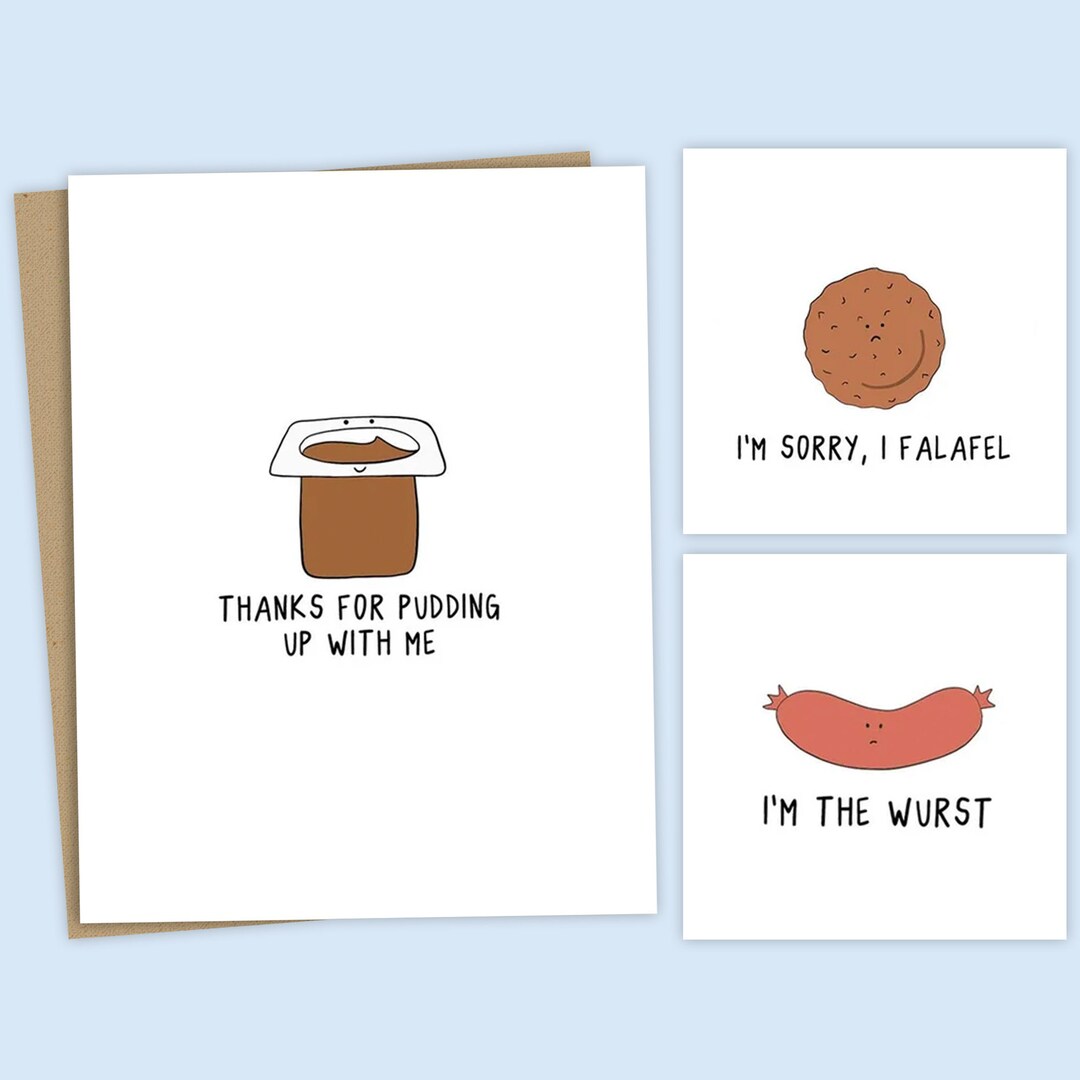 Funny Apology Cards 3 Different Designs Funny Apology Cards - Etsy