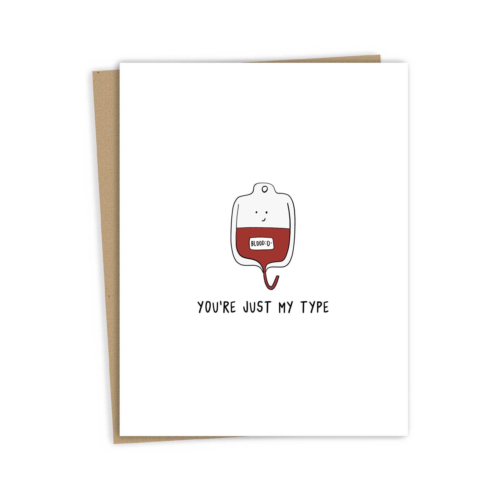 Blood Type Card - Etsy