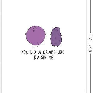 Mothers Day Card "you Did A Grape Job Raisin Me" | Funny Cards for Moms ...