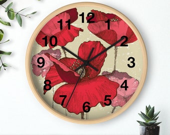 Poppy Wall Clock - Etsy