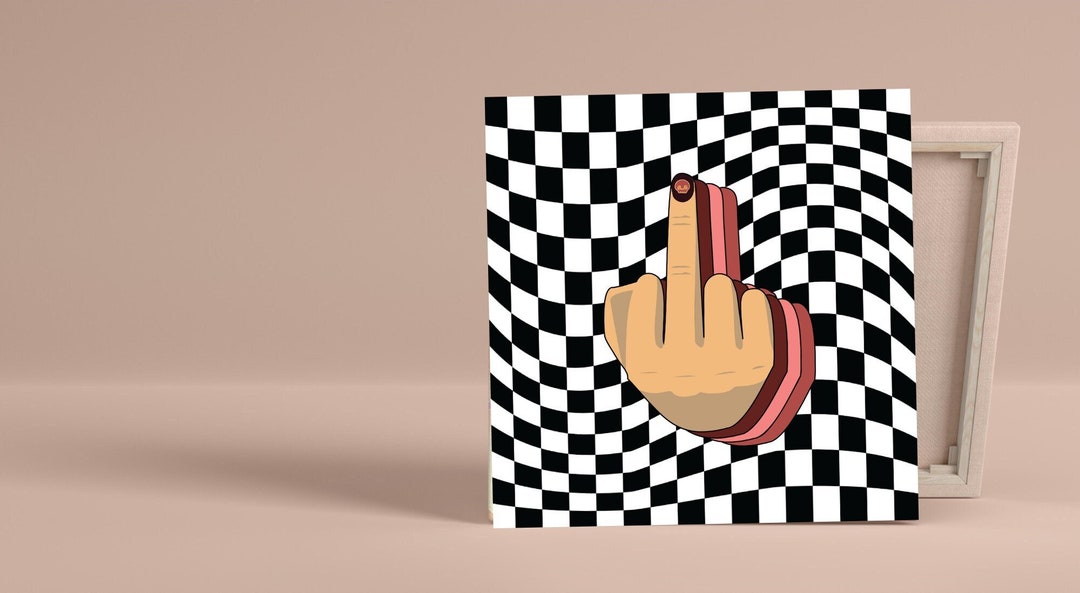 Printable, Middle Finger Wall Art 1x1, Any Size You'd Like - Etsy