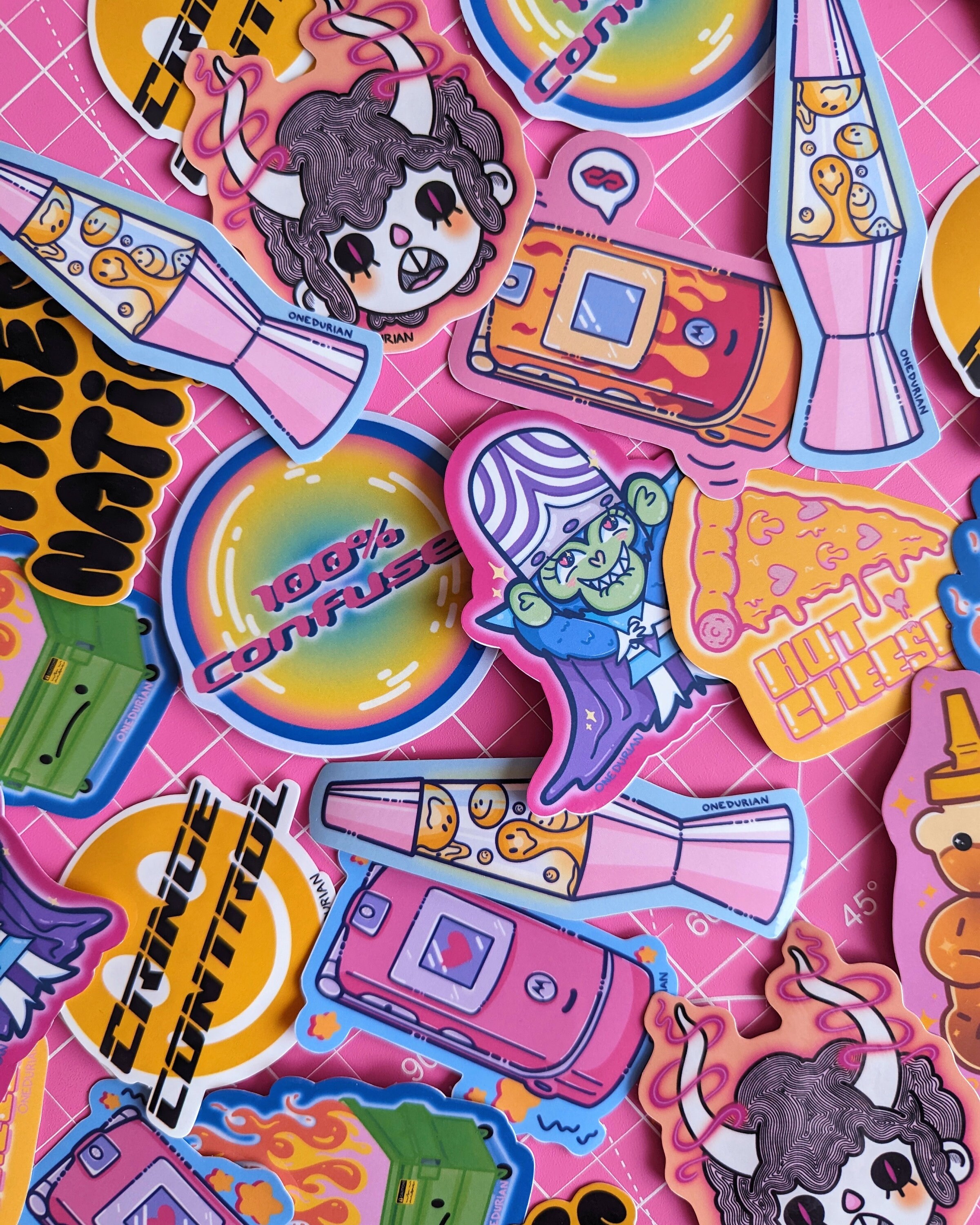 Pink Moto Razr Y2K Vinyl Sticker - Etsy