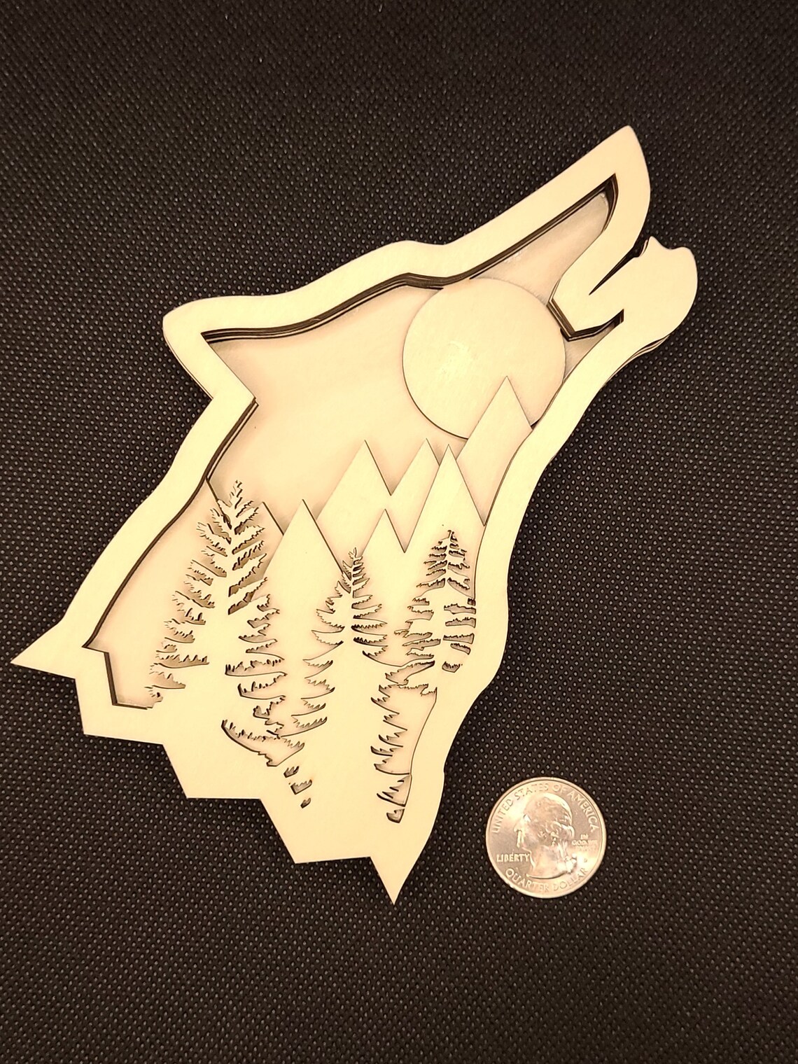 Multilayer Howling Wolf, Laser Cut Wall Art - Etsy