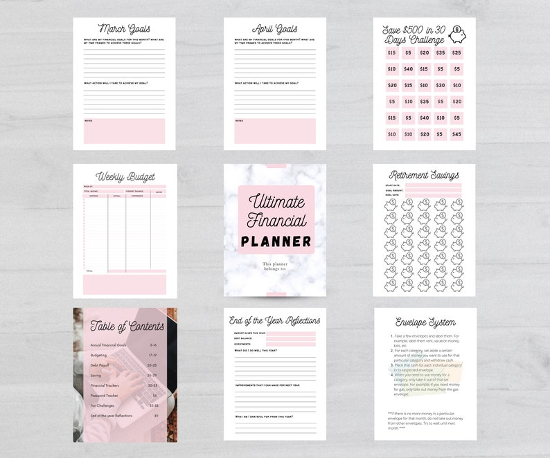 Ultimate Financial Planner Printable Finance Journal - Etsy