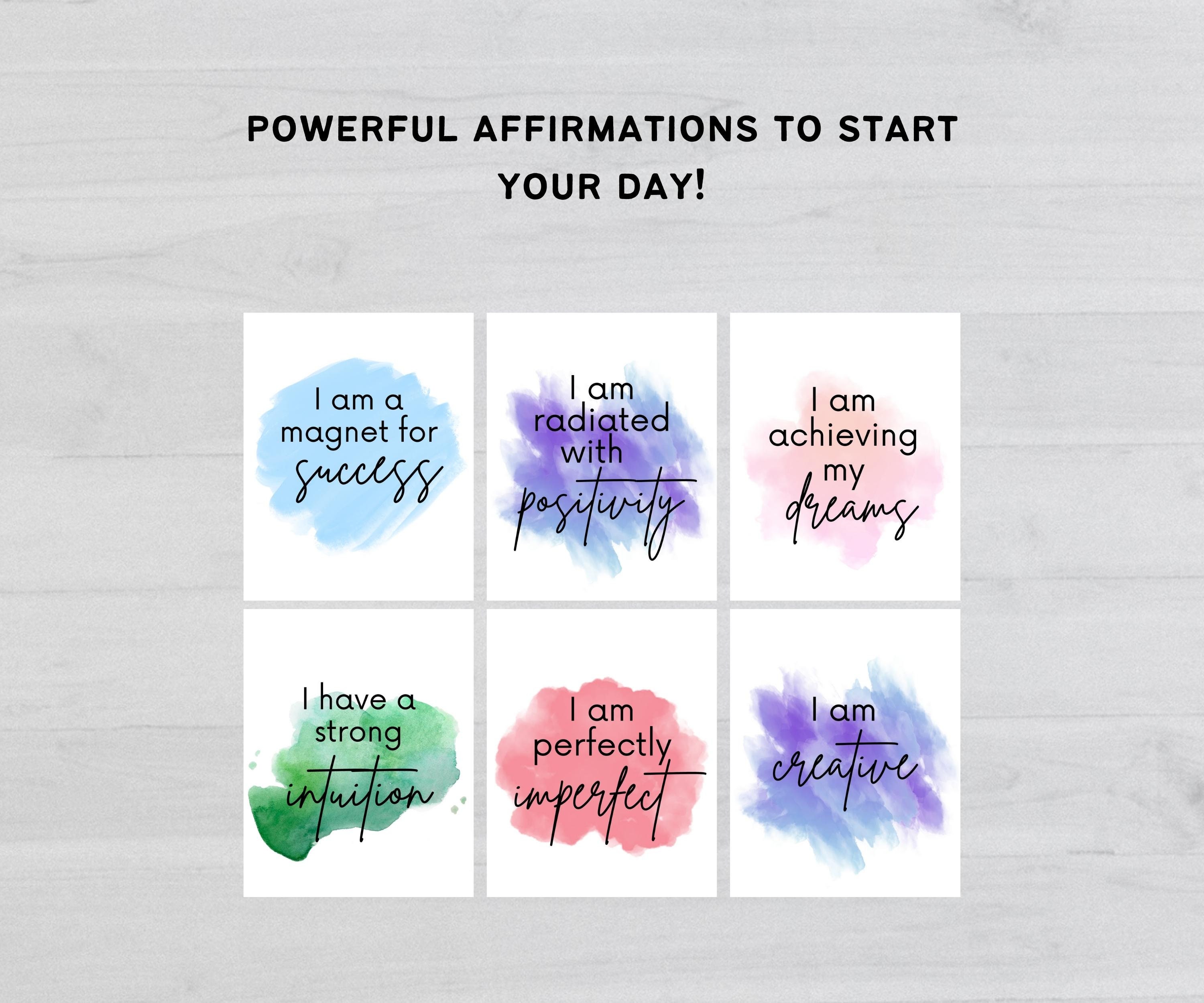 Positive Affirmation Deck Mindful Printable Cardspersonal Growth Gift ...