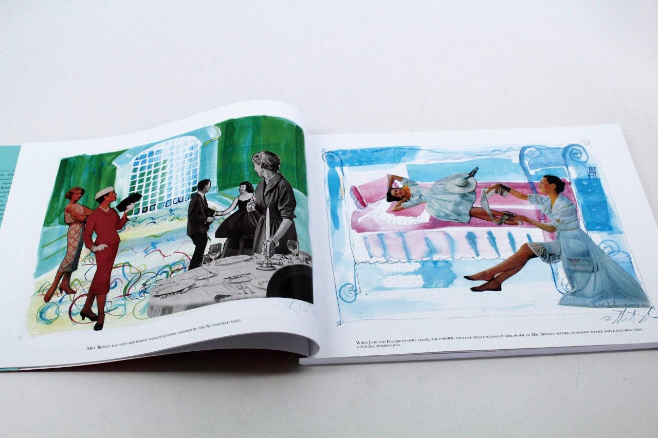 Jane Austen's Pride and Prejudice Illustrated by Ellie Fabe -- BOOK - Etsy