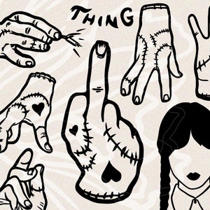 Thing Addams Thing SVG Wednesday SVG Thing Clipart Tim Burton Addams ...