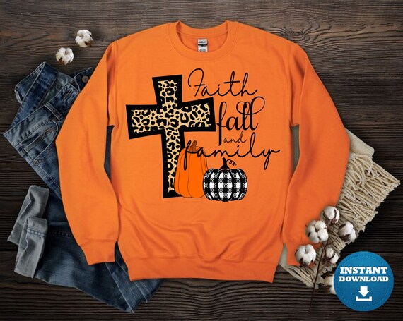Faith Fall and Family SVG Christian Fall Sublimation SVG - Etsy