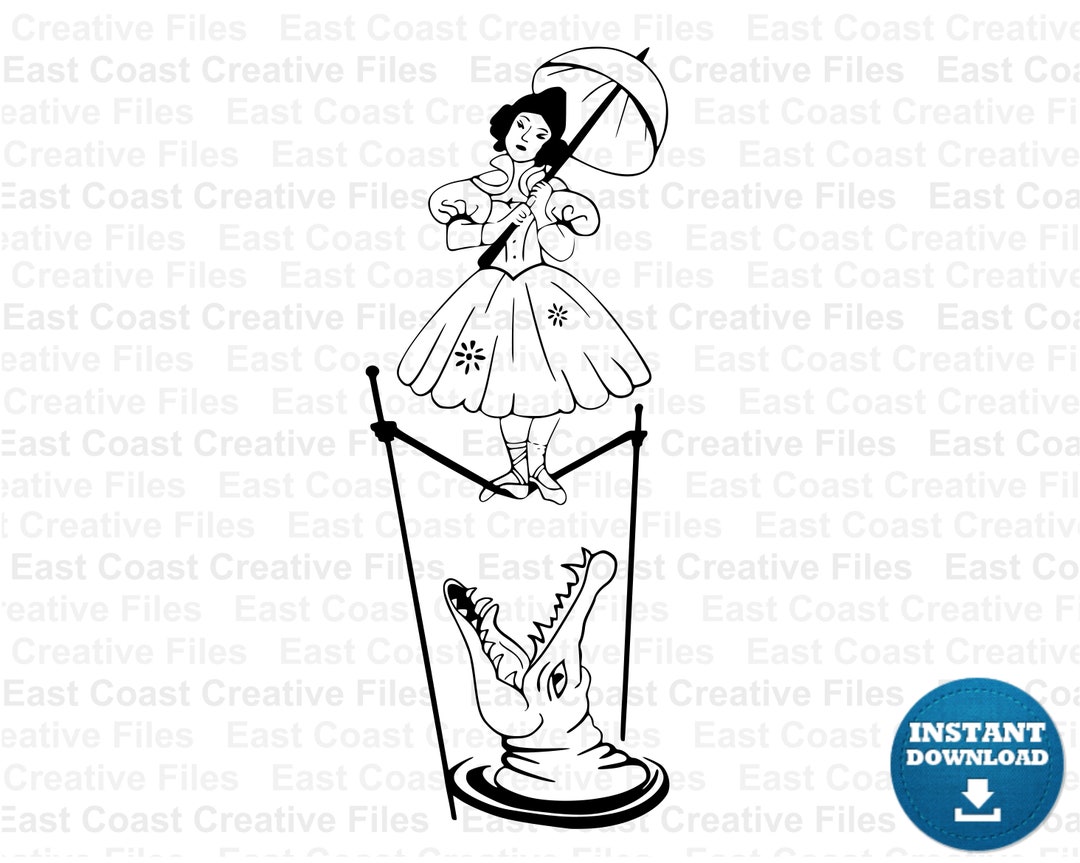 Haunted Mansion Tightrope Lady SVG, Haunted Mansion Ride SVG, Haunted ...