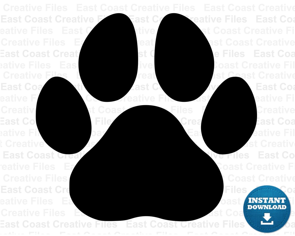 Paw Print SVG and Clipart, Dxf, Eps, Png Digital Download - Etsy