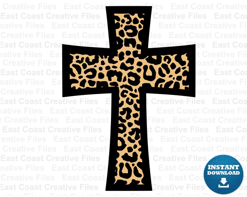 Leopard Print Cross SVG Cross SVG Cross Sublimation SVG - Etsy
