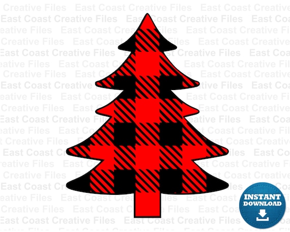 Layered Buffalo Plaid Christmas Tree SVG Christmas SVG for - Etsy