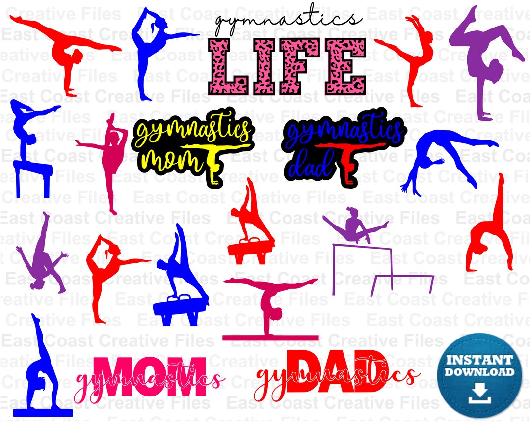 Gymnastics SVG Bundle, Gymnastics SVG, Svg, Dxf, Eps, Png Digital ...