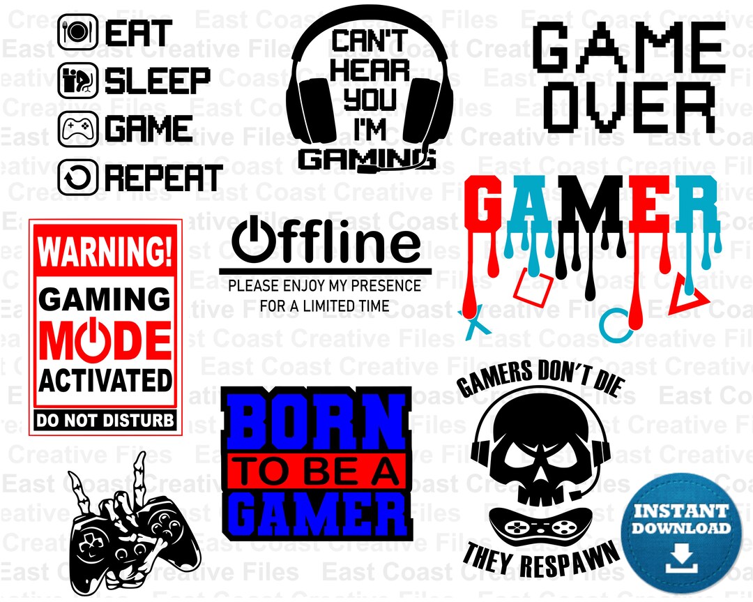 Gamer SVG Bundle, Gamer Sublimation, Gaming Shirt Svg, Gamer Svg ...