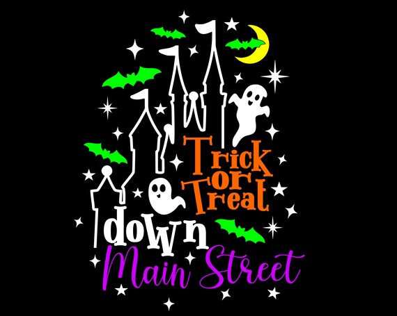 Trick or Treat Down Main Street SVG Mickey's Not so Scary - Etsy
