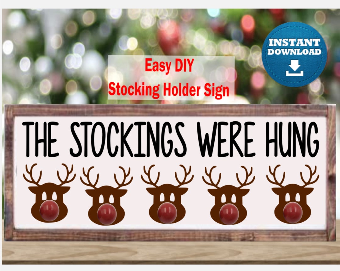 Stocking Holder SVG, DIY Stocking Hanger, Christmas Home Decor ...