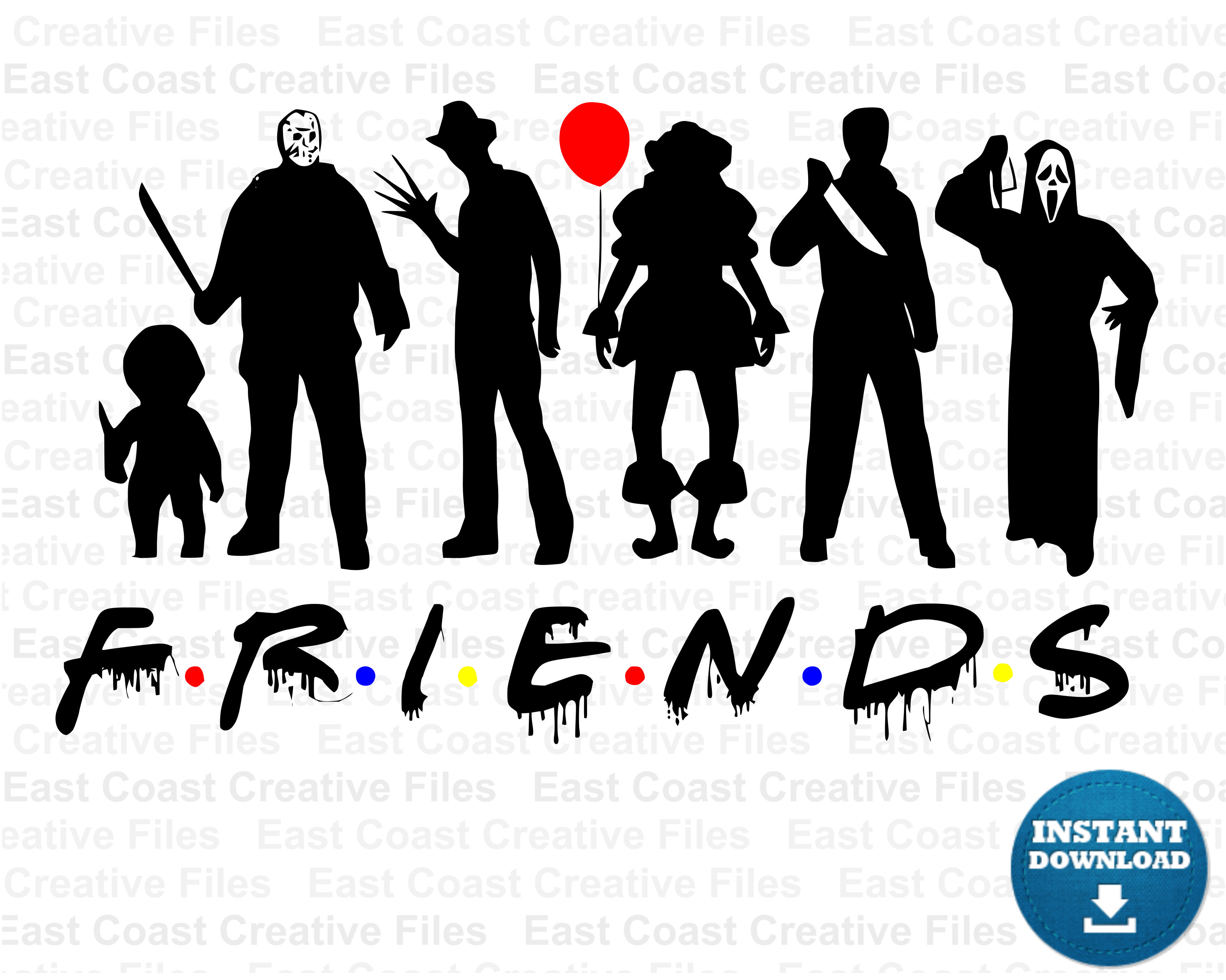 Horror Friends SVG Horror Movie SVG SVG Files for - Etsy Finland
