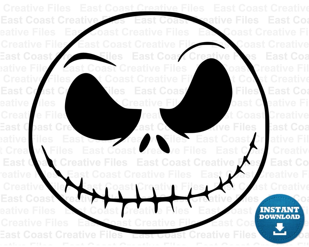 Nightmare Before Christmas Jack Skellington SVG, , Svg, Dxf, Eps, Png ...