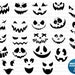 Halloween Pumpkin Faces, Jack O Lantern Faces, Pumpkin Face Bundle, SVG ...