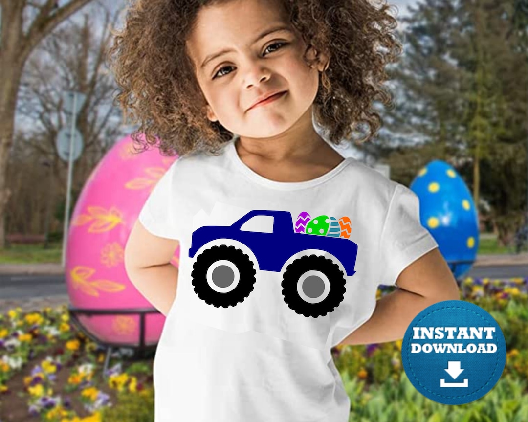 Easter Monster Truck SVG, PNG for Sublimation, Dxf, Eps, Png Digital ...