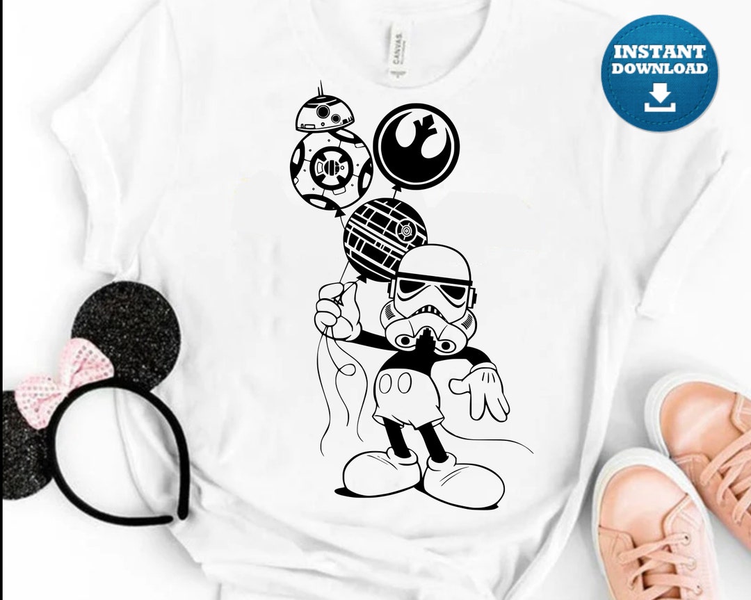 Star Wars Mickey SVG, Svg, Dxf, Eps, Png Digital Download - Etsy
