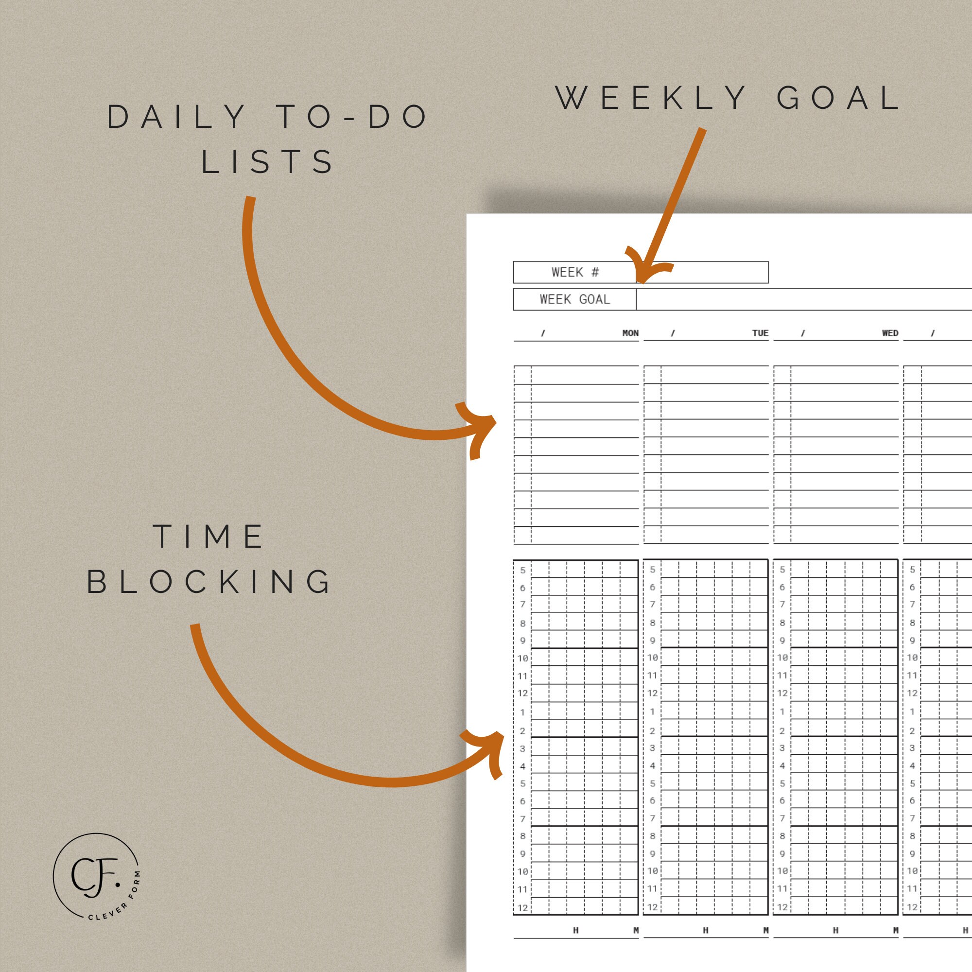 Weekly Time Tracker a Perfect Planner for Students Digital or Printable ...