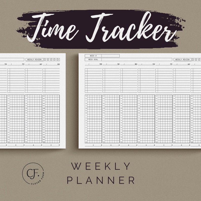 Weekly Time Tracker a Perfect Planner for Students Digital or Printable ...