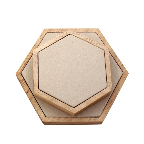 Hexagon Solid Wood Display Stand Necklace Pendant Organizer - Etsy