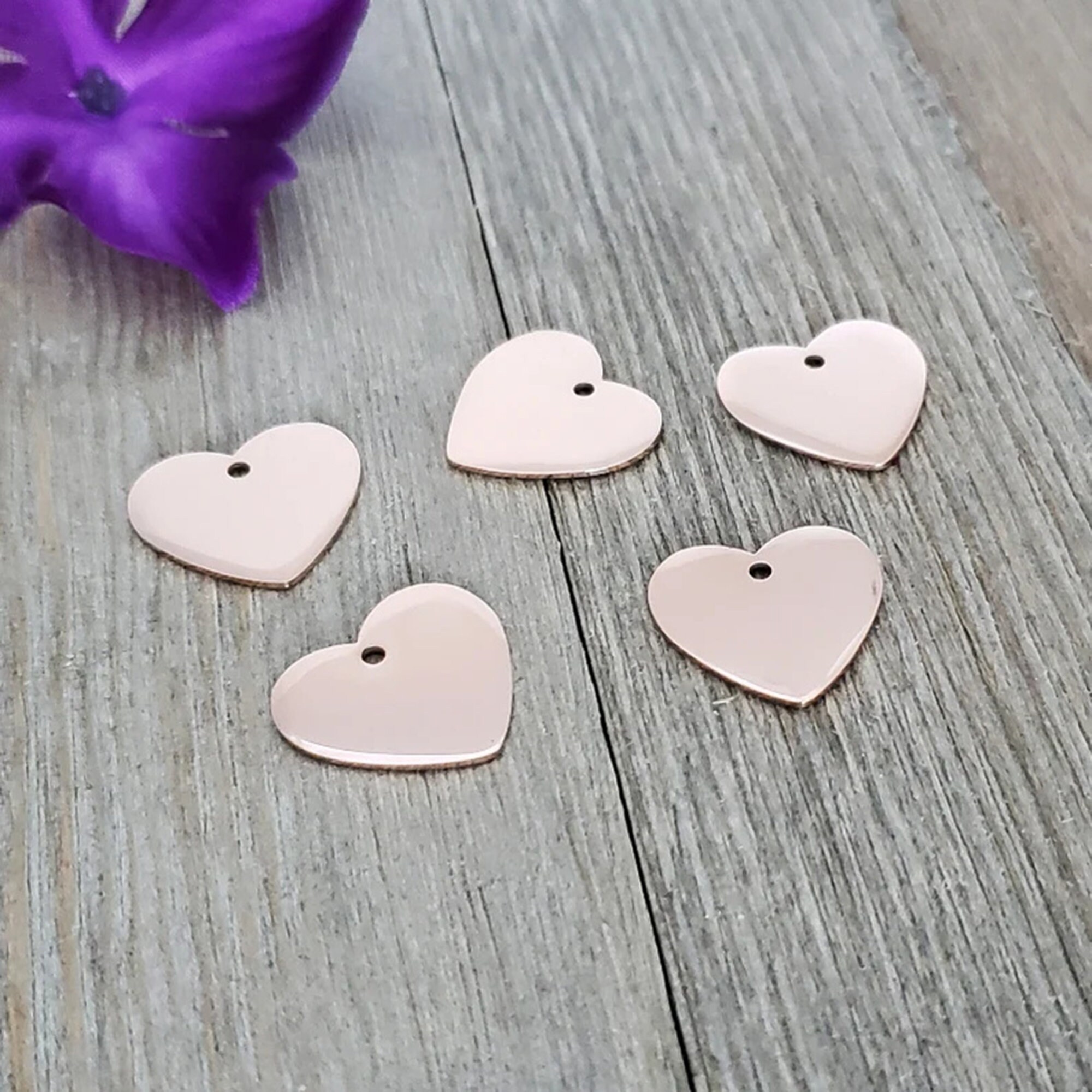 Stamping Blank Heart, Heart Blanks Charm for Necklace Jewelry Making ...