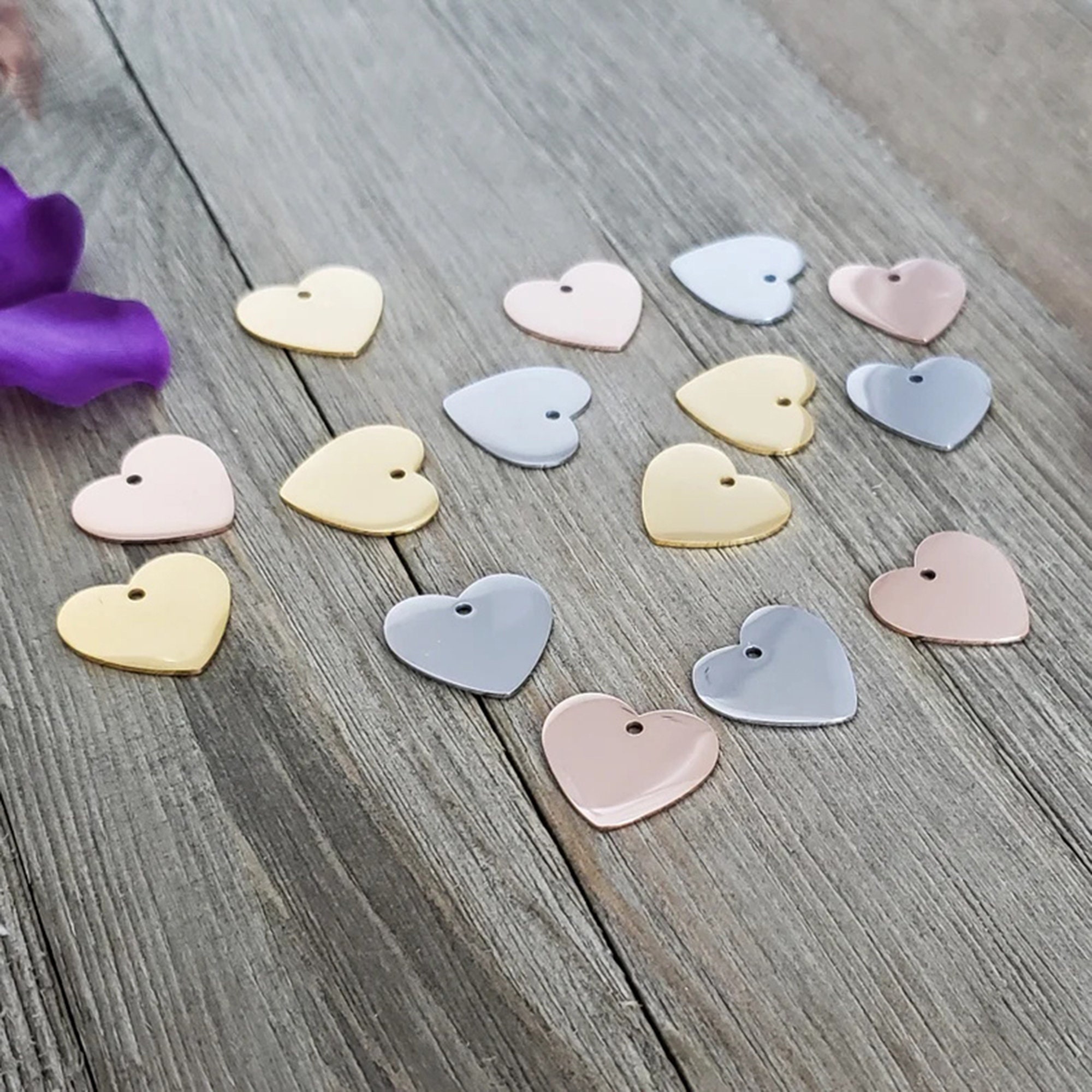 Stamping Blank Heart, Heart Blanks Charm for Necklace Jewelry Making ...