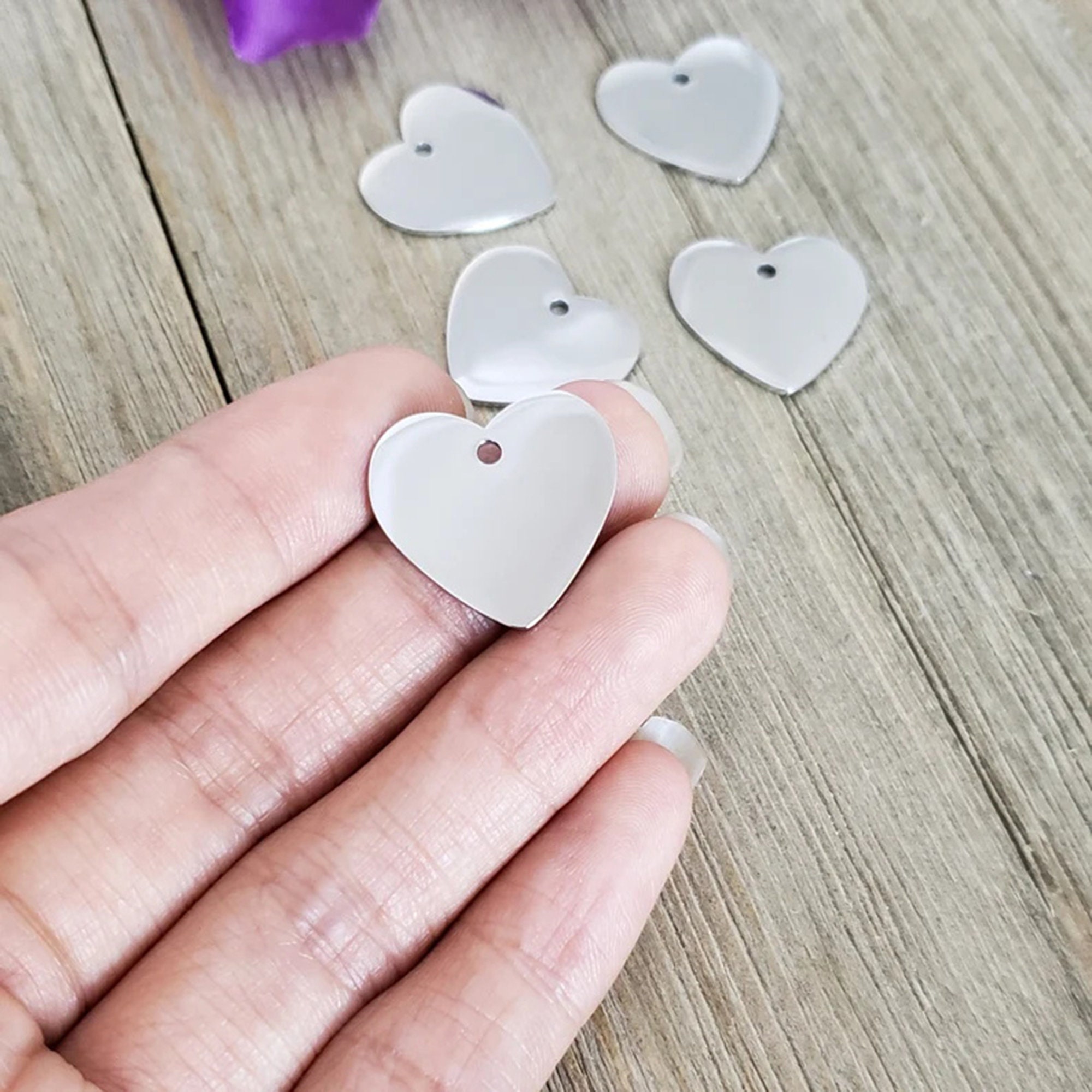 Stamping Blank Heart, Heart Blanks Charm for Necklace Jewelry Making ...