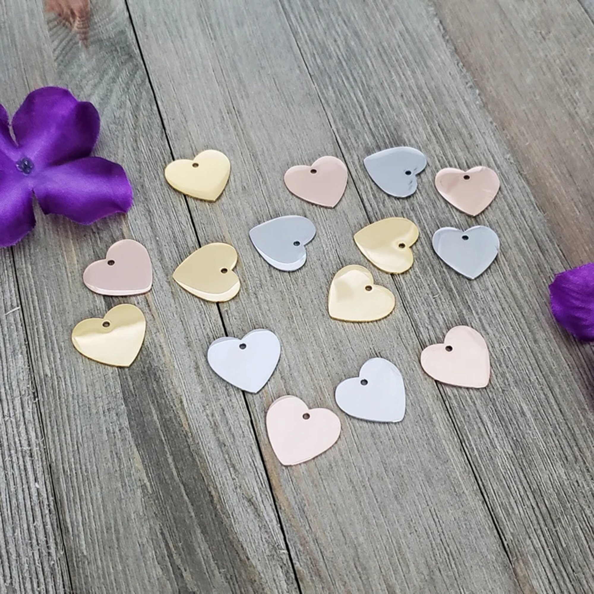 Stamping Blank Heart, Heart Blanks Charm for Necklace Jewelry Making ...