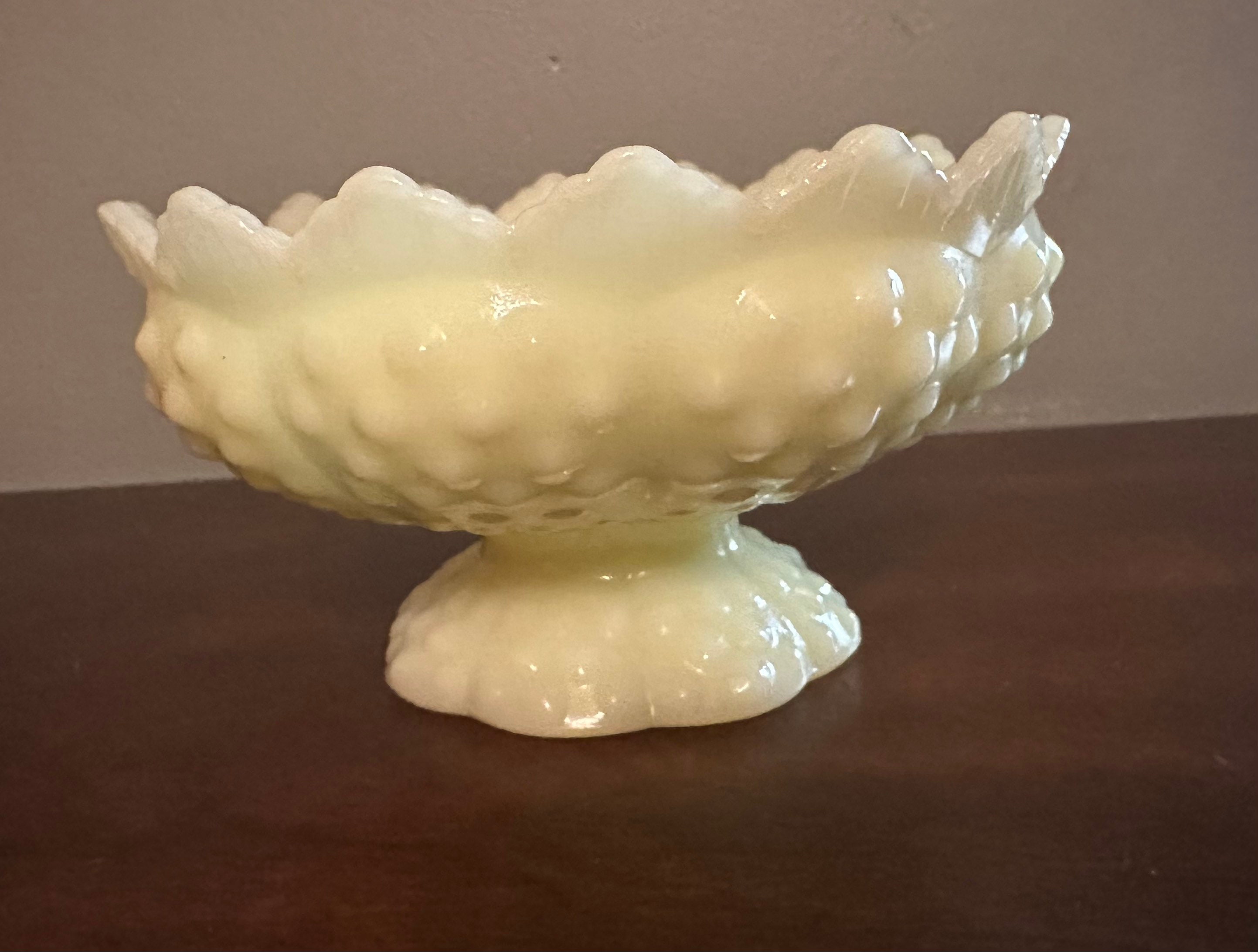 Vintage Fenton Custard Uranium Glass Candle Stick Holder - Etsy