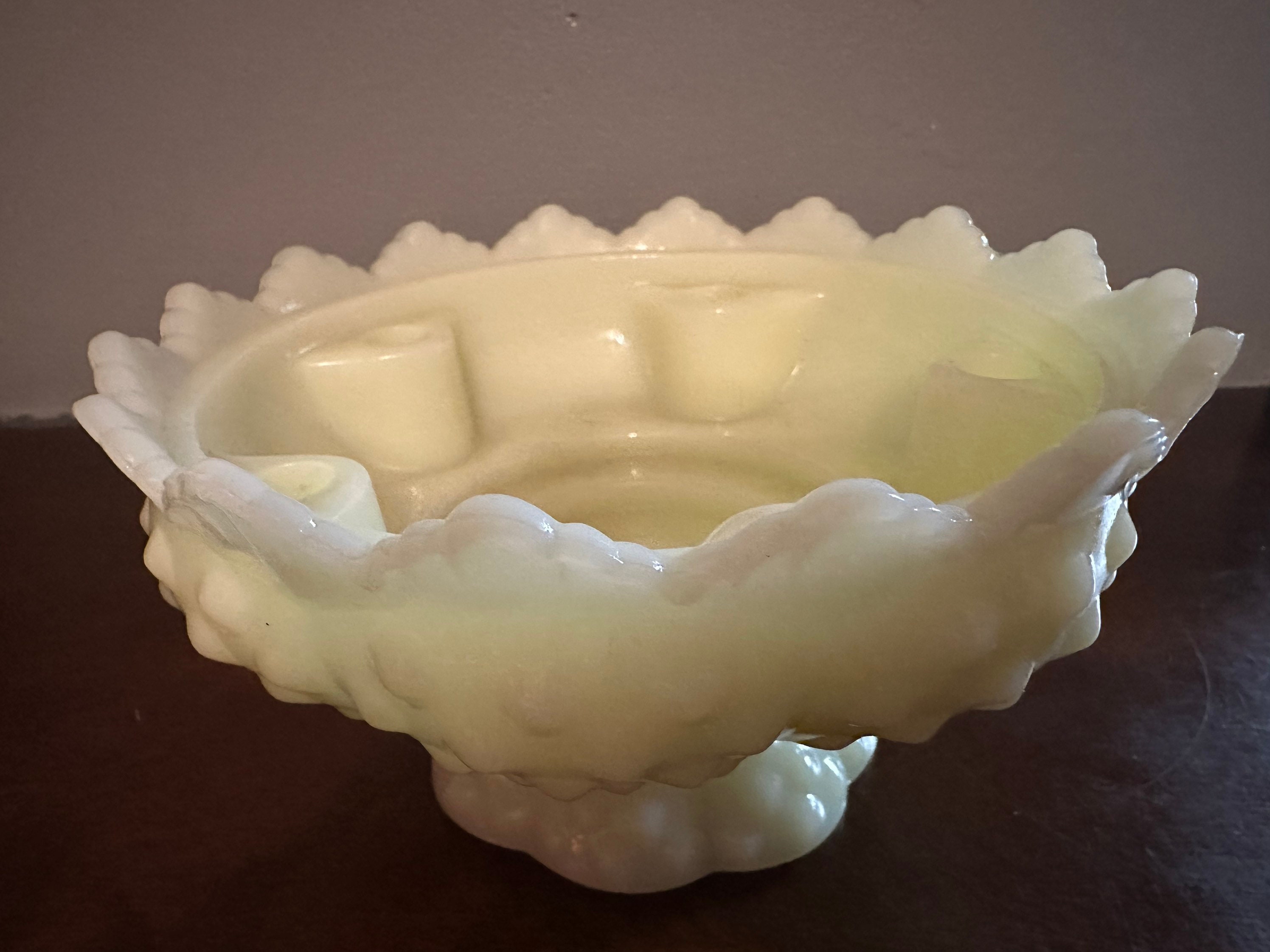 Vintage Fenton Custard Uranium Glass Candle Stick Holder - Etsy