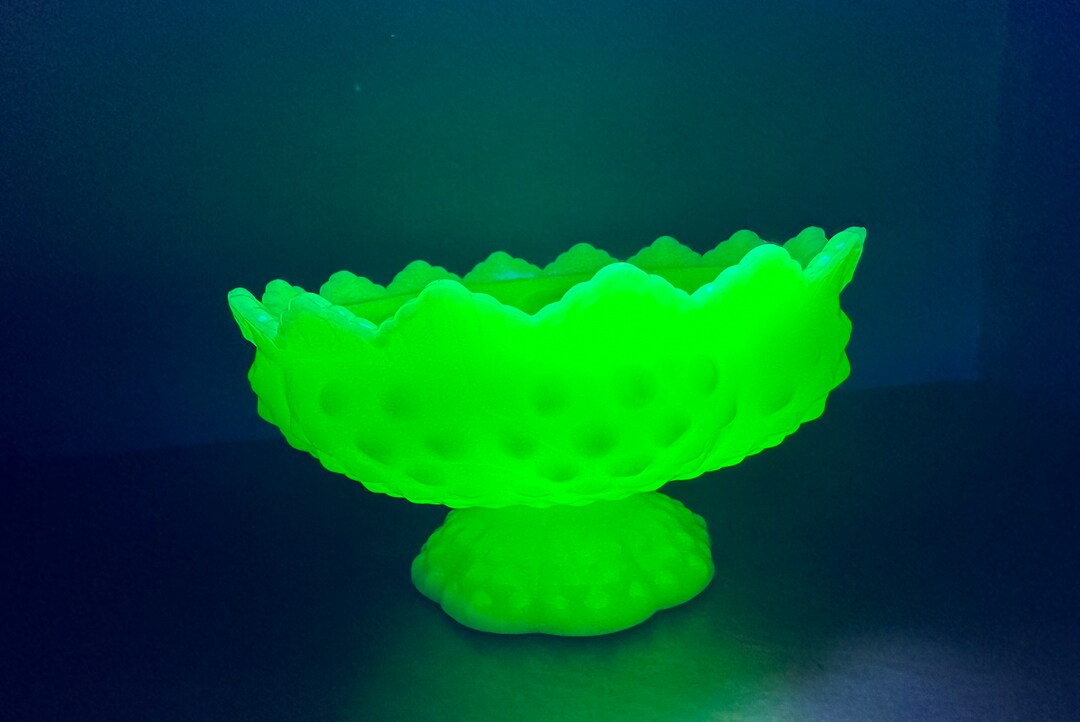 Vintage Fenton Custard Uranium Glass Candle Stick Holder - Etsy