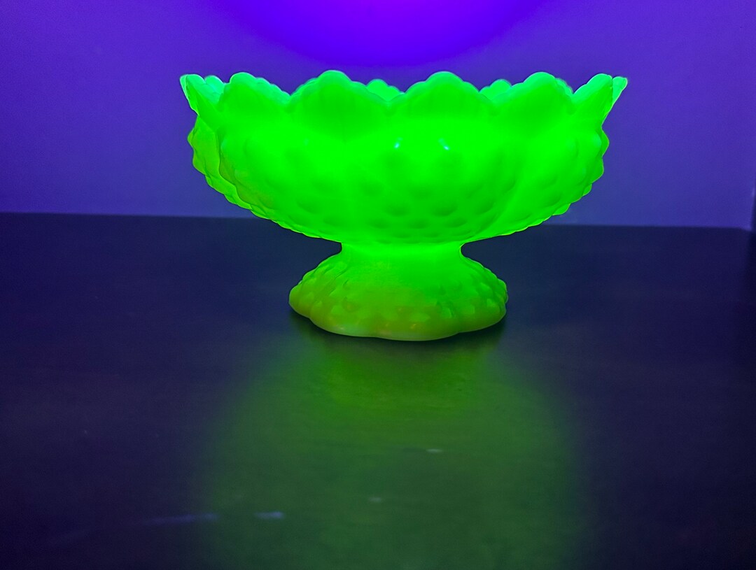 Vintage Fenton Custard Uranium Glass Candle Stick Holder - Etsy