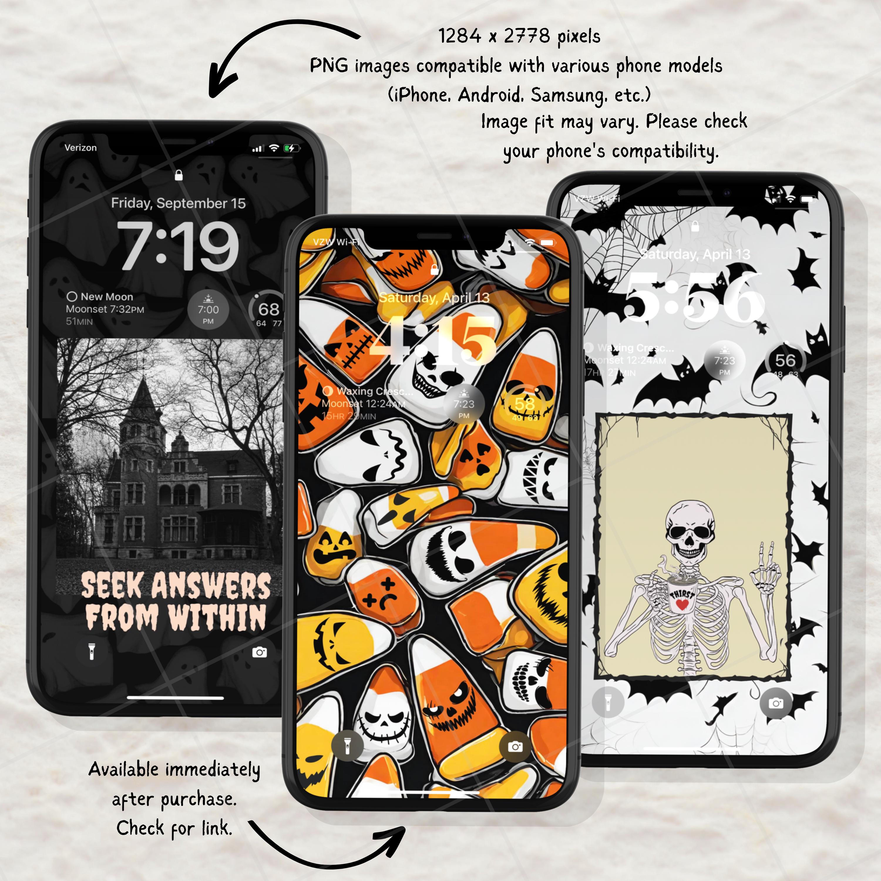 Spooky Fun iPhone Wallpapers: Funny Halloween Phone Backgrounds | Three ...