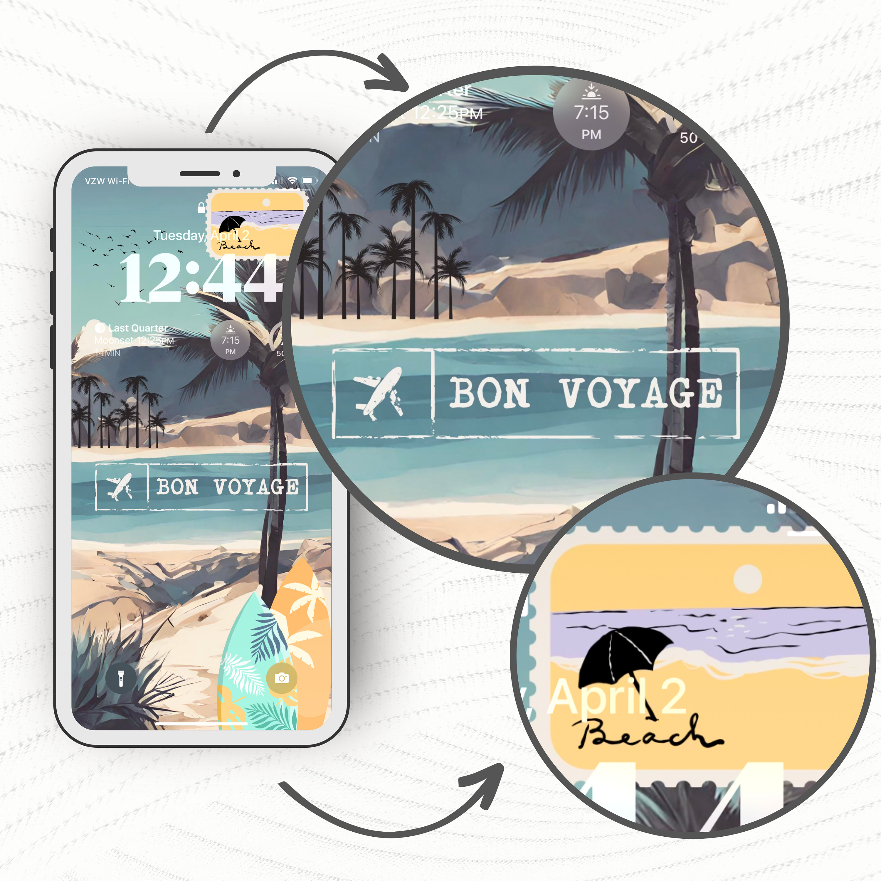 Summer Vibes iPhone Wallpaper Variety Pack: Sunny Season Phone ...