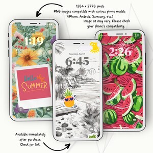 Sunny Days iPhone Wallpaper Trio: Summer-themed Phone Backgrounds ...